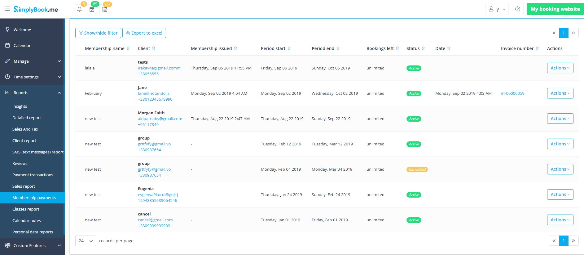 Membership Management with SimplyBook.me - New features, updates and ...