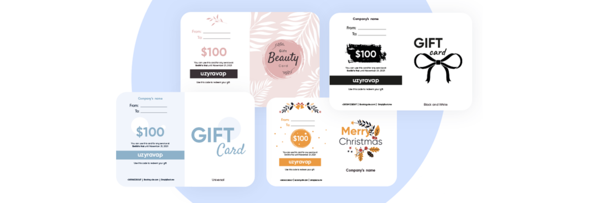 NEW Gift Card Designs - which do you like best? - Grow your service ...