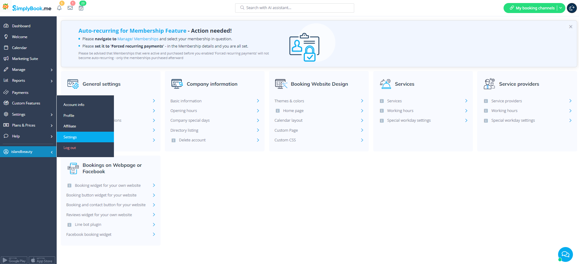 Introducing the New Admin Interface on SimplyBook.me - Grow your service business and get more ...